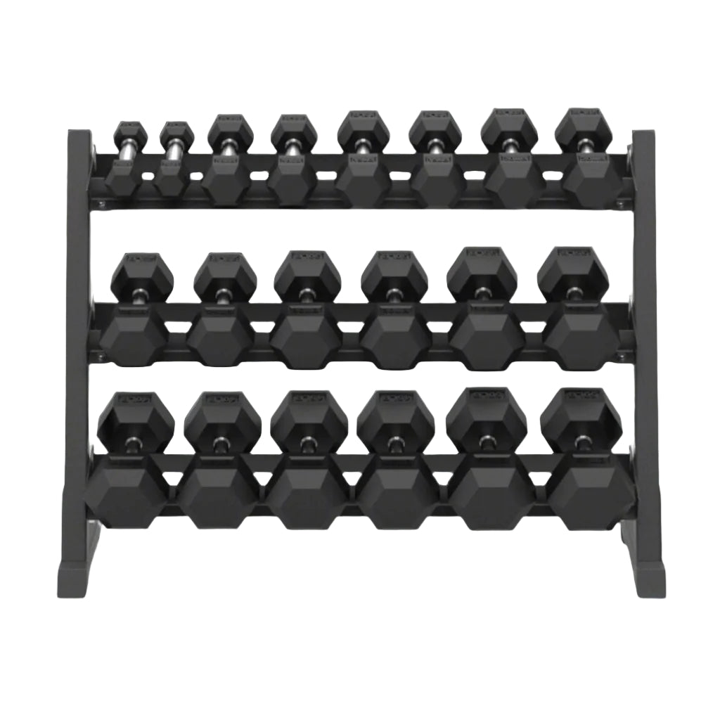 BRIXX 2.5kg - 20kg Hex Dumbbell & Rack Set | 8 Pairs - 180KG Package ...